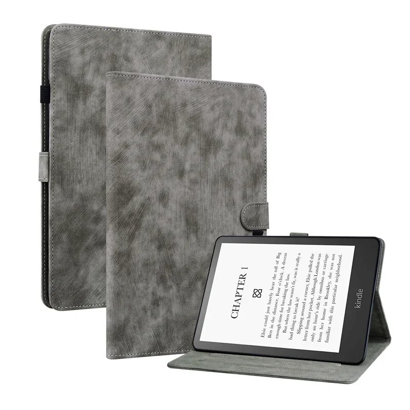 Чехол для Kindle Paperwhite 5 из искусственной кожи Ecasetok Серый, Grey