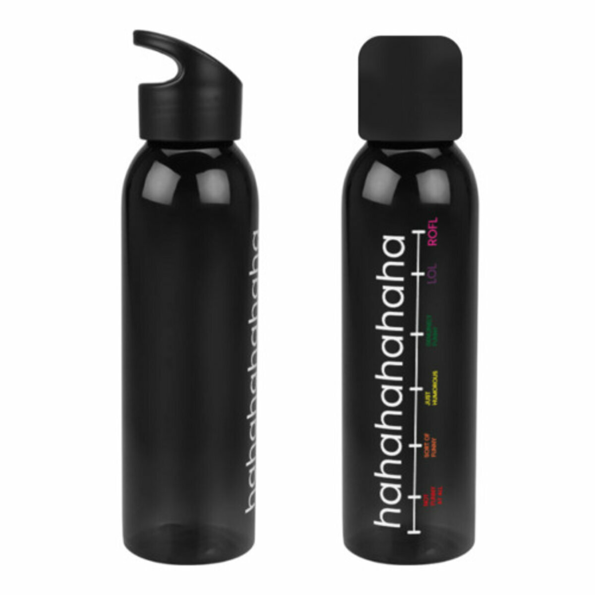 Бутылка для воды «Шкала юмора и настроения» (черный)
