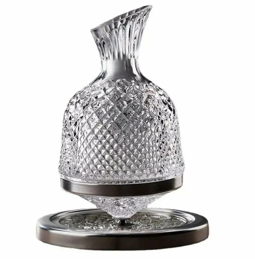 Декантер "Ikea", для вина, стекло/легированная сталь, 1,5л, золотой