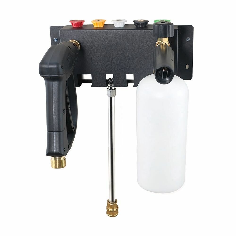 Держатель пистолета для мойки высокого давления, настенная стойка для хранения пенной пушки, организация удлинителей насадок и легкий доступ