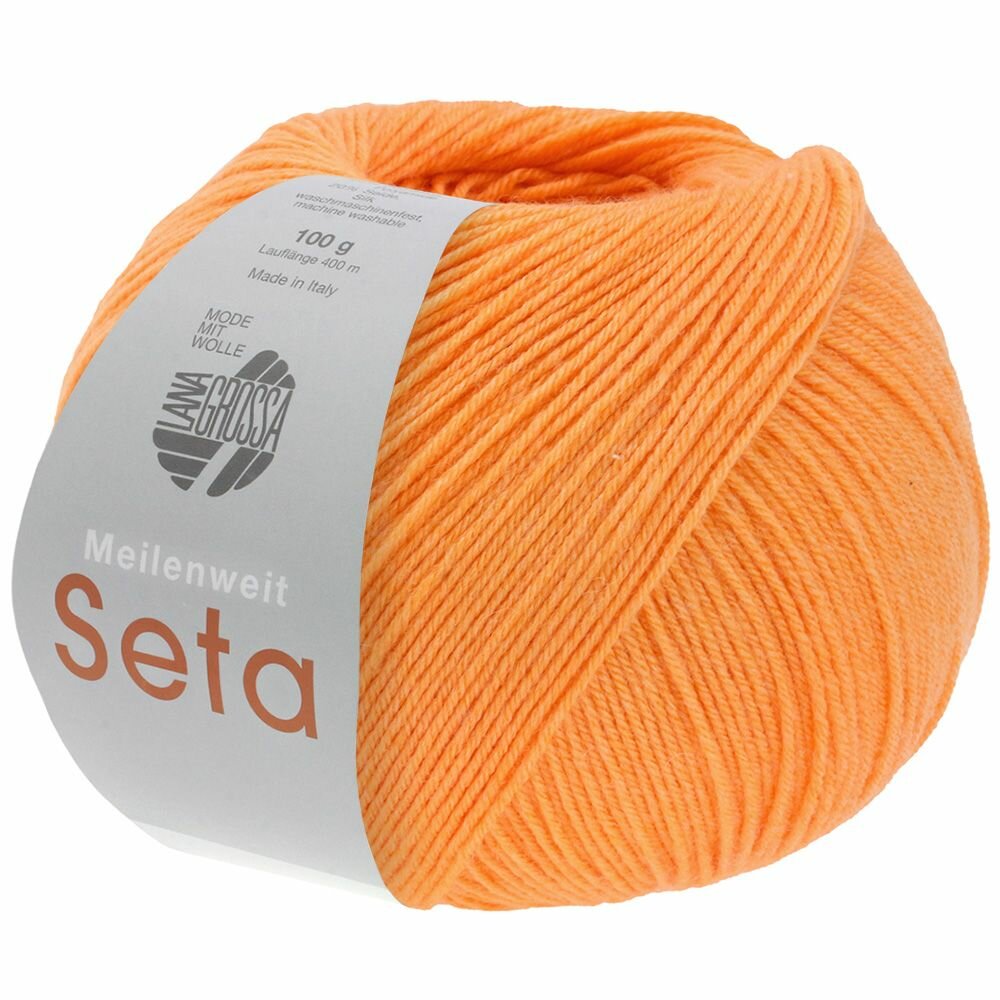 Носочная пряжа Lana Grossa Seta Meilenweit 100 (19 Orange)