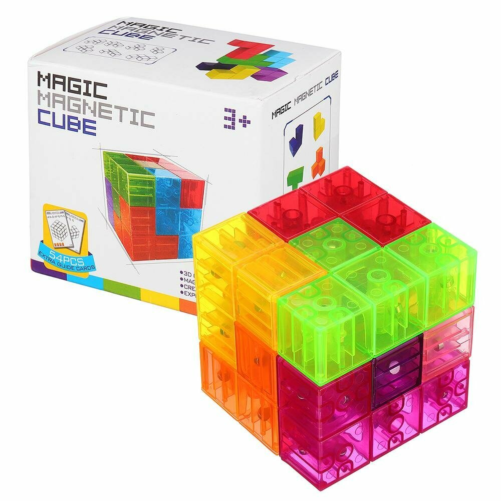 Happy Island MoFun Магнитные игрушки 3D Magic Fidget Cube Blocks Игрушки DIY Building Model Toy