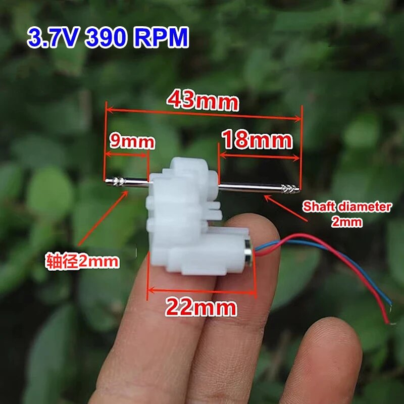 Мини 614 двигатель-редуктор без сердечника постоянного тока 3,7 В 390 об/мин двойной вал микро бессердечный редуктор мотор-редуктор DIY хобби игрушечный автомобиль