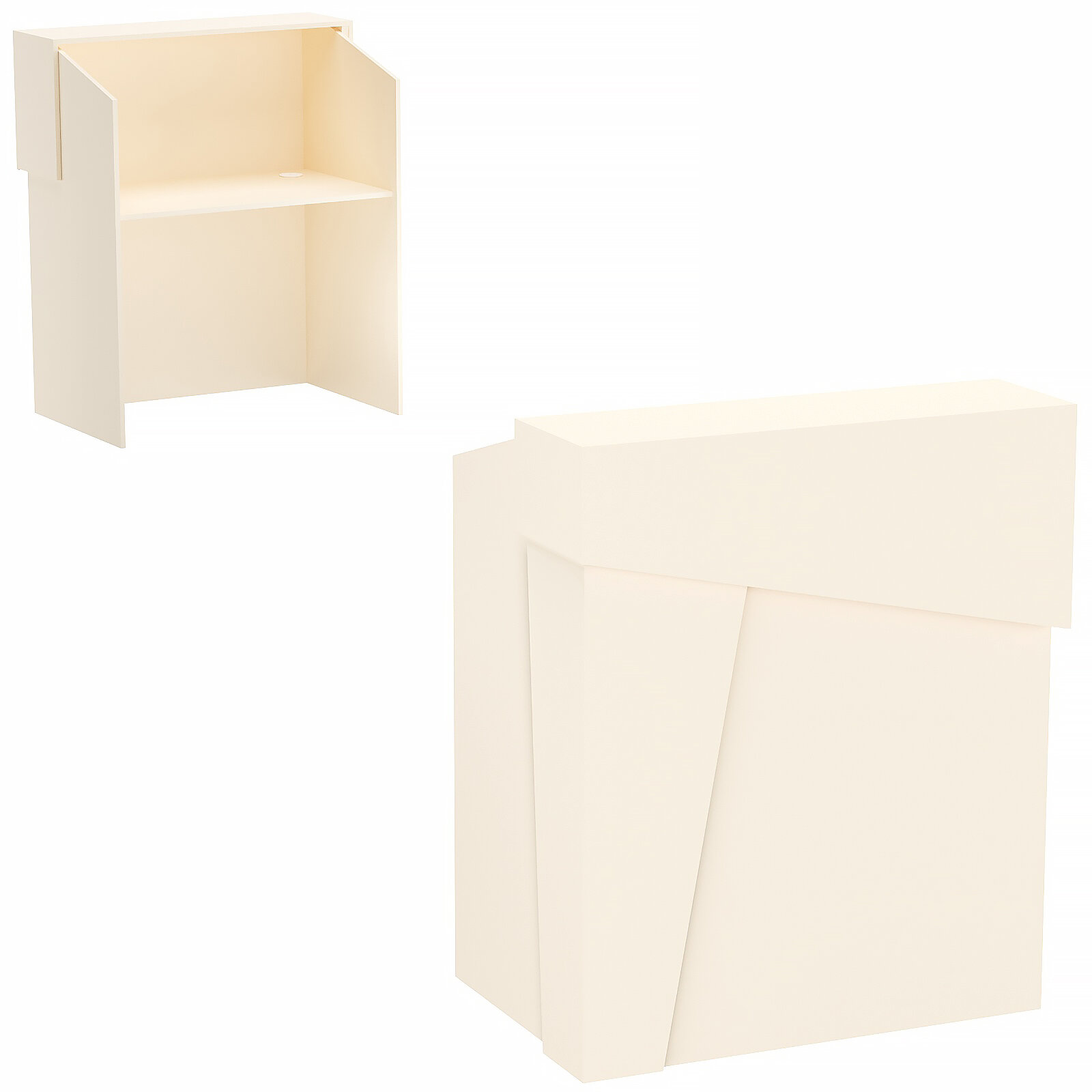 Стойка ресепшен АРТ №2-А, Крем Вайс