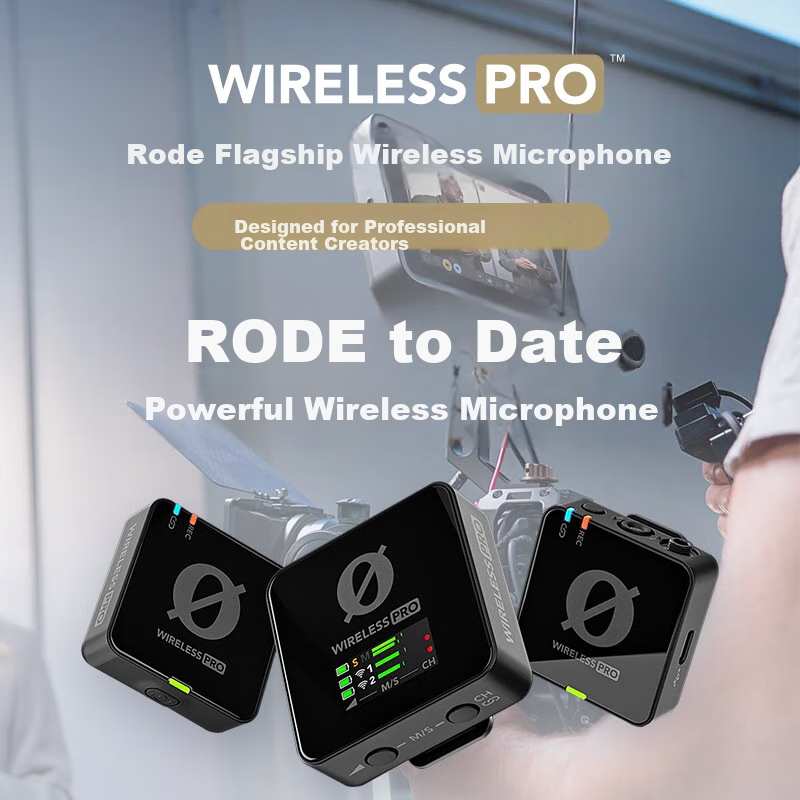 RODE Wireless Pro Wireless Lavalier Microphone One-to-Two Outdoor Live Recording Interview VLOG Computer Camera Mobile Phone Flagship Edition All-round Model