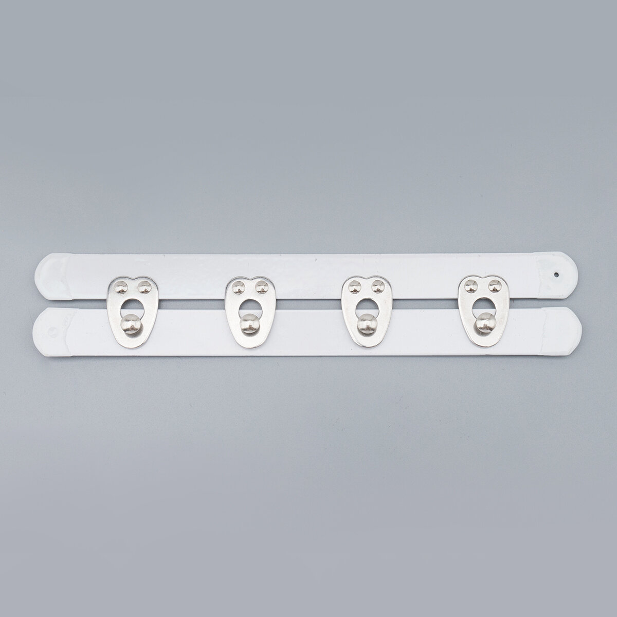 Застежка для корсета (бюск) 14 см, 4 шипа, сталь, цвет белый, Айрис