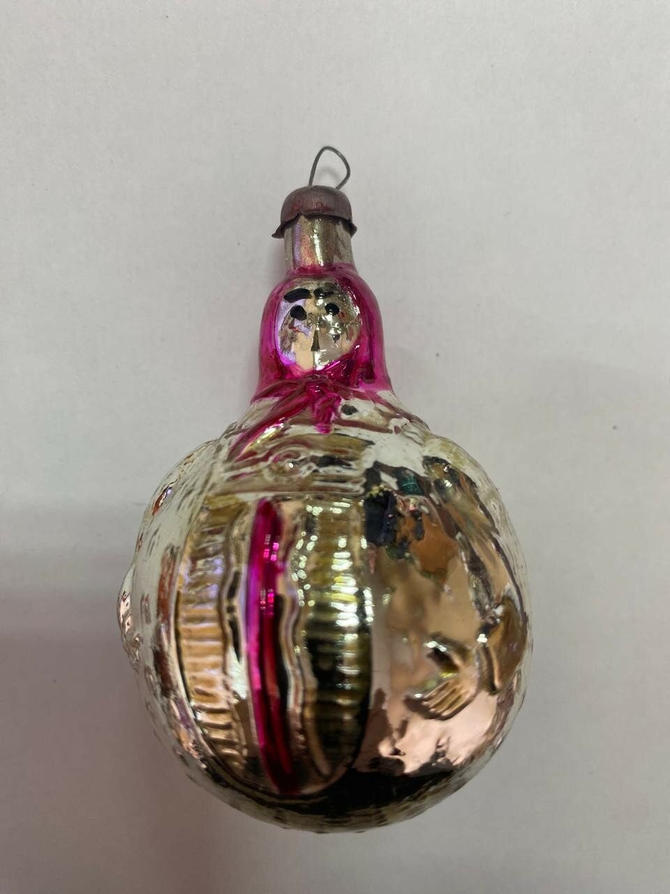 Игрушка на елку Баба-яблоко Винтаж из СССР