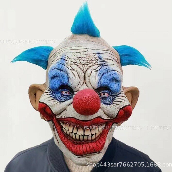 Маска клоуна, для Хэллоуина, синие волосы, рыжеволосая, на 22 года