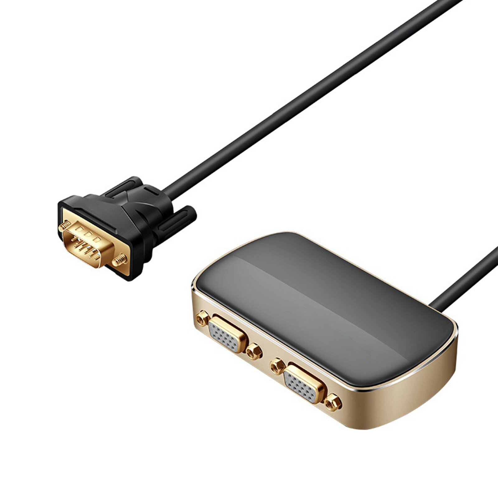VGA-разветвитель VGA 1 в 2 выхода Двойной разветвитель монитора от мужчины к женщине Дублирование экрана 1080P для ПК ноутбука проектора телевизора