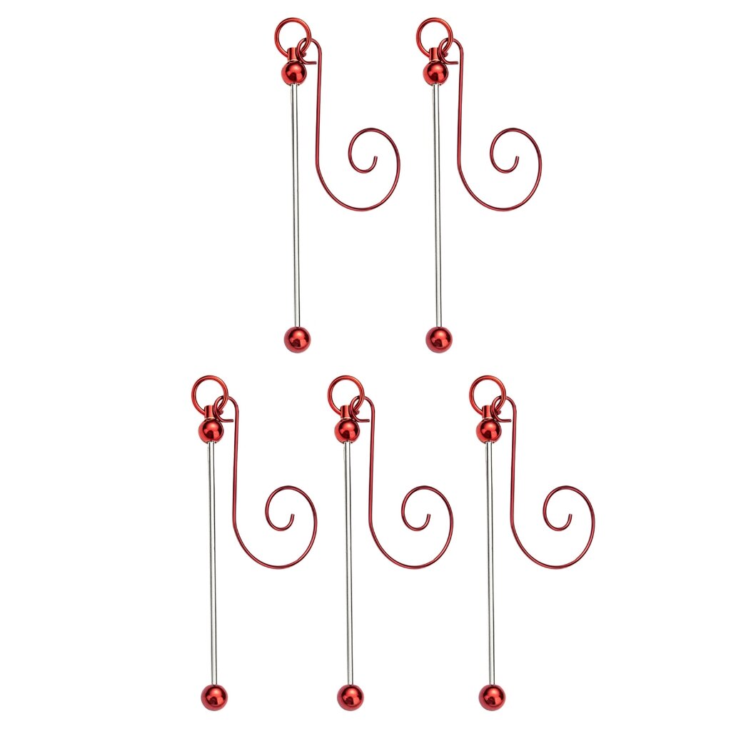 5 штук цветных металлических подвесных крючков для рождественских украшений и поделок, украшенных бисером, вешалок, ювелирных аксессуаров