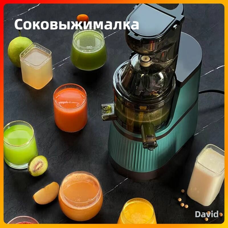 Соковыжималка шнековая электрическая для цитрусовых, овощей и фруктов с реверсом и холодным отжимом