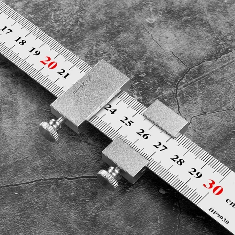 Плотник Линейка металлическая с блоком позиционирования, 1 шт. - 40 см металлическая линейка 40 см линейка с блоком позиционирования 40 см