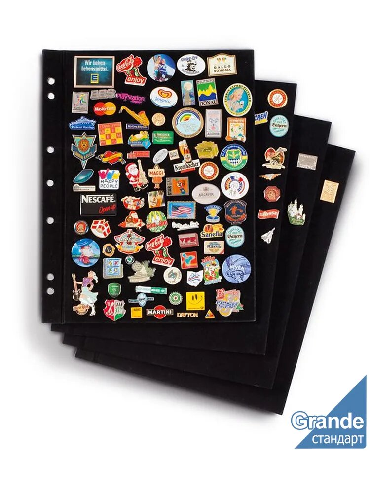 Листы BLPIN для значков в альбом GRANDE. Упаковка (4 шт.). Leuchtturm, #339966