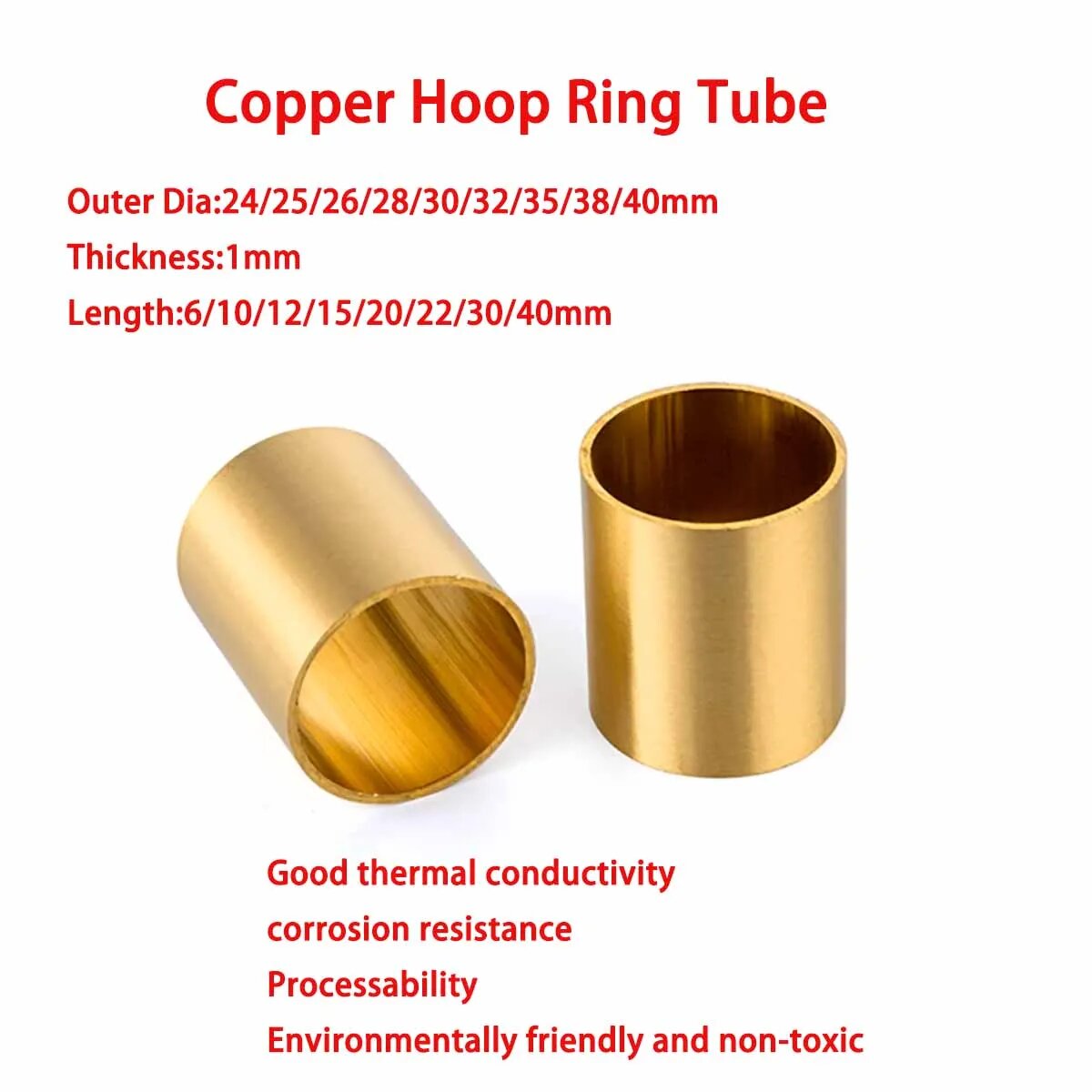 Медная трубка латунная 24-40 мм 35X1X15mm 1PCS