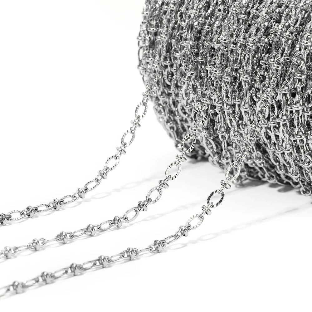 Цепочка стальная витая Semitree, 1 метр, steel 3