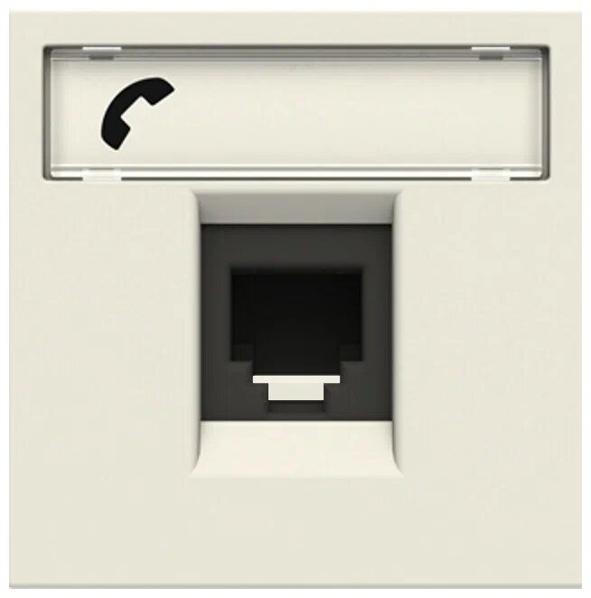 Розетка телефонная на 6 контактов 2 модуля тип RJ12 ABB Zenit, альпийский белый (N2217.6 BL) 2CLA221760N1101