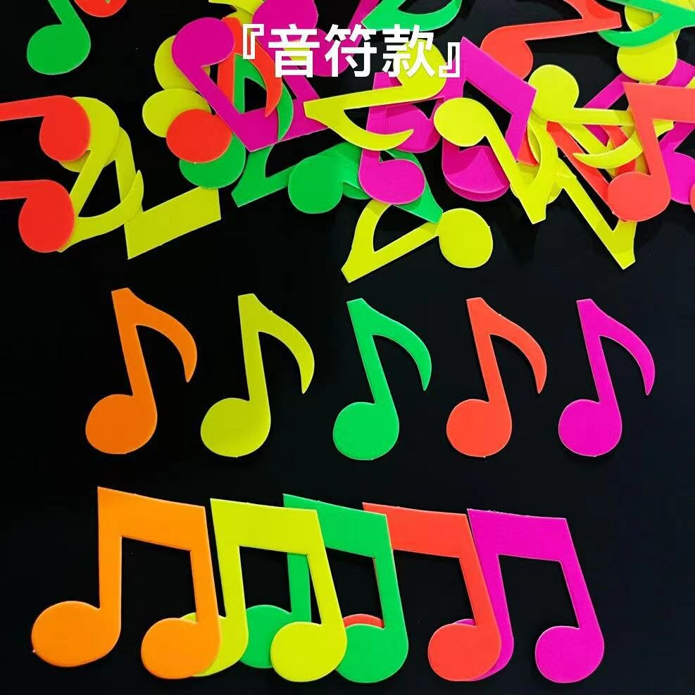 Флуоресцентные пятиконечные звезды, для вечеринок, 100 штук