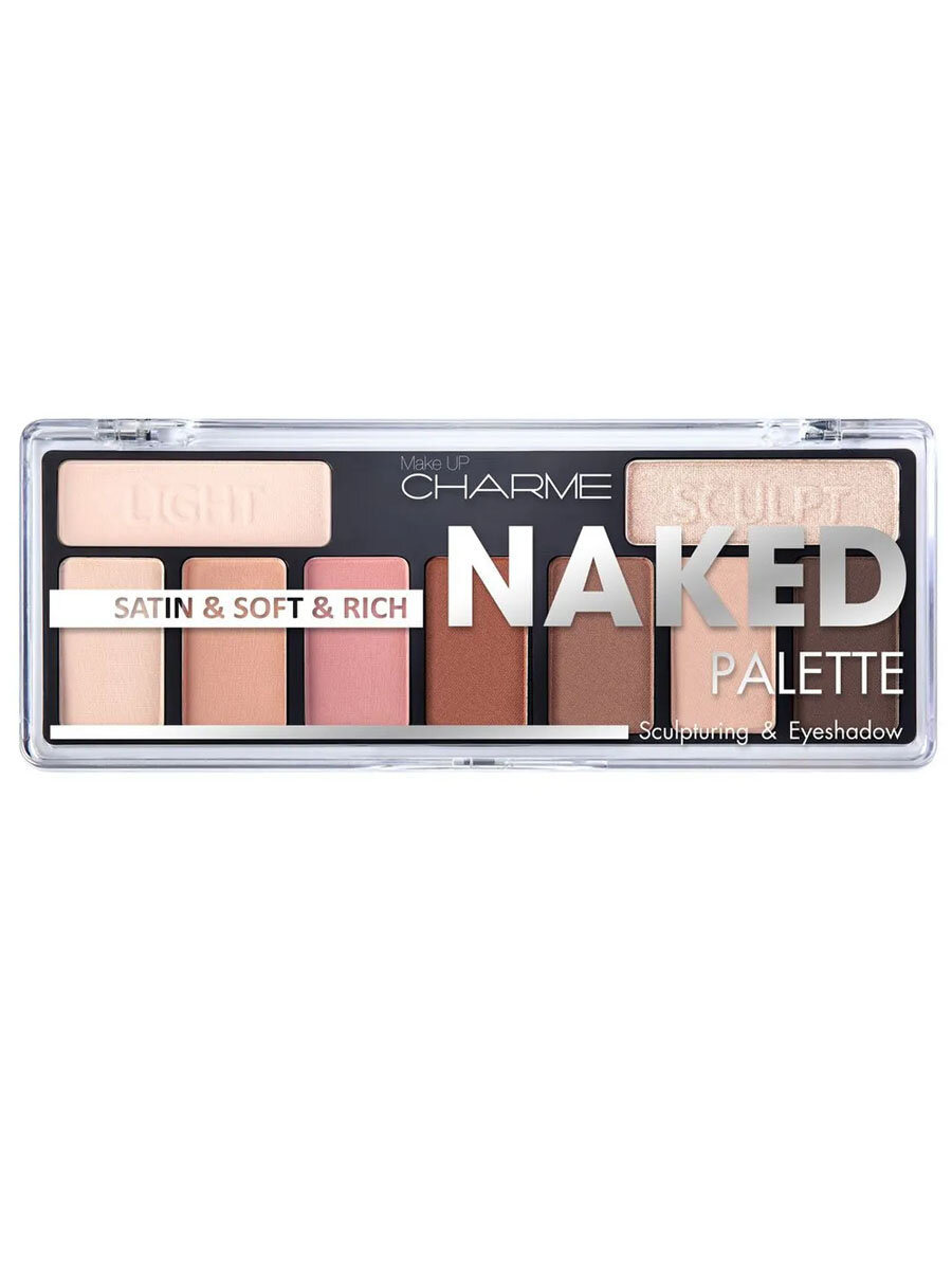 Тени для век Charme "Naked Palette", 9 цветов, тон 903 Бронзовый