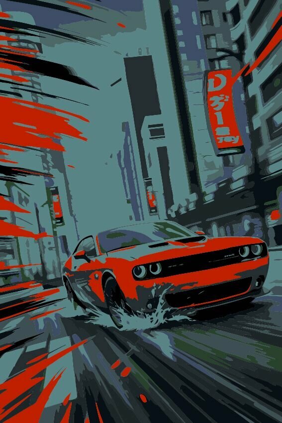 Детская картина по номерам МТ315 "Спорт машина" 20x30