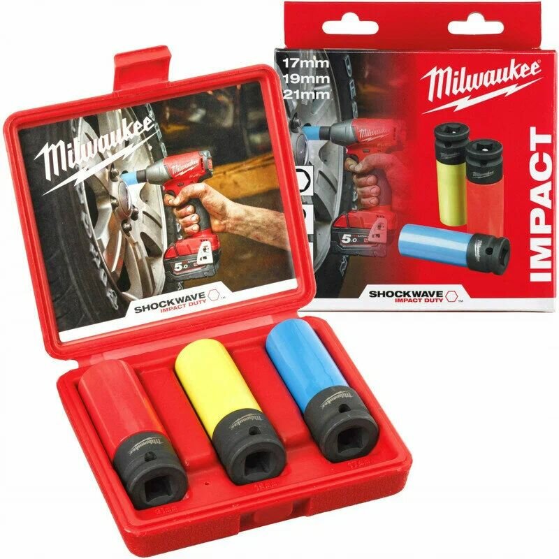 Набор ударных головок Milwaukee Automotive, набор 3 шт.