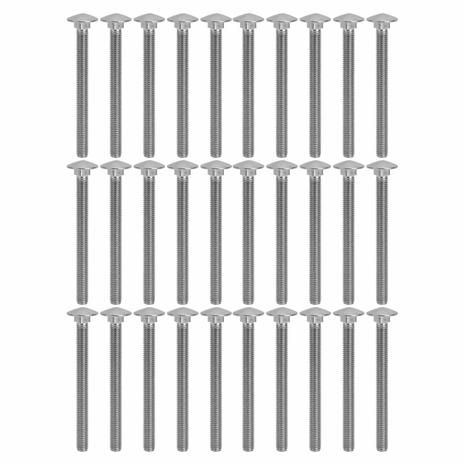 30 шт. каретные болты M8x90 мм (A2 нерж. сталь, DIN 603)