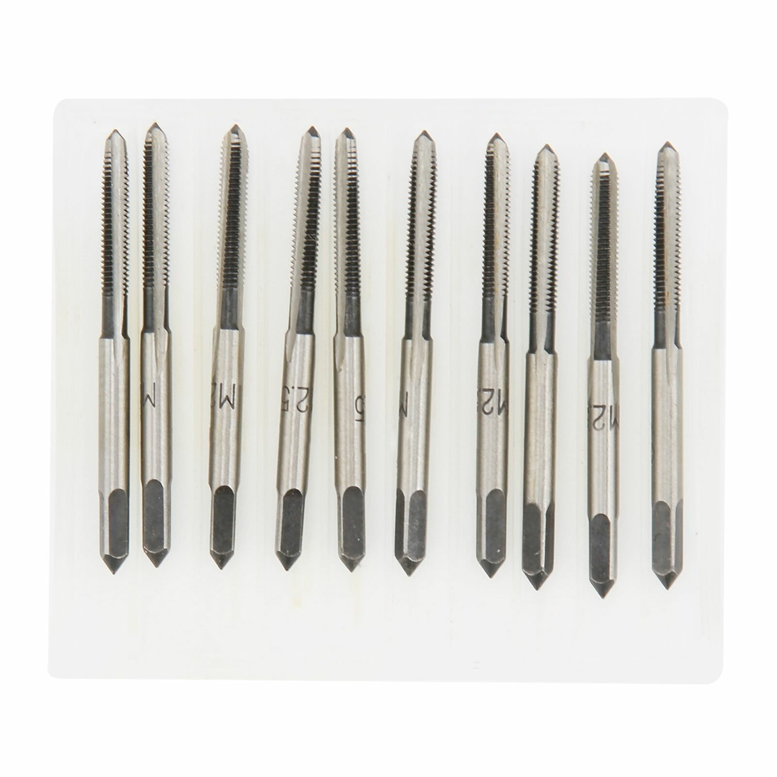 10шт конических метчиков M2,5, углеродистая сталь, прямой хвостовик,