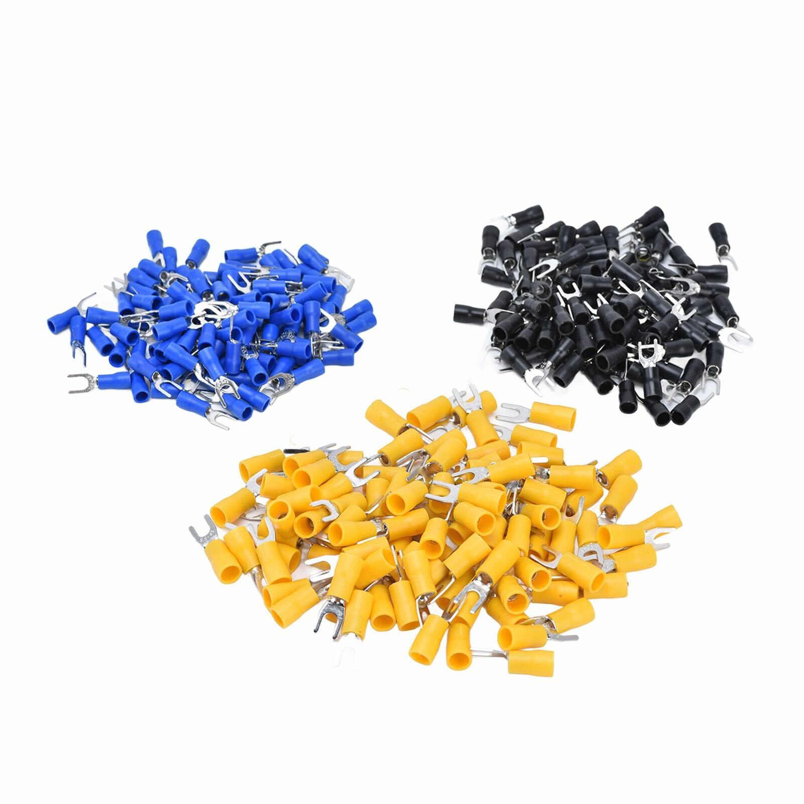 300 шт. изолированные вилочные клеммы, медный ПВХ U-образный разъем провода для транспортного освещения (SV1.25-4+SV2-4+SV5.5-4)