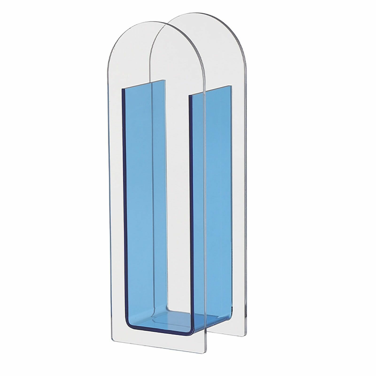 Современная акриловая прозрачная ваза, красочная акриловая ваза для цветов для свадебной вечеринки, домашний декор стола, полукрасочная молодежная синяя