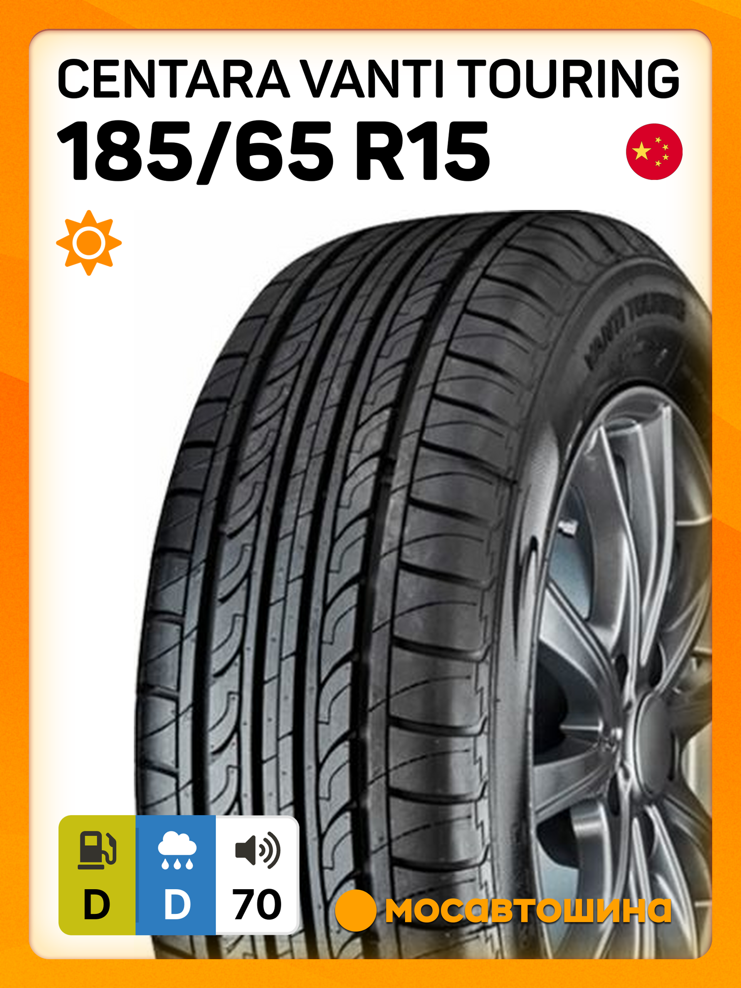 Летние автомобильные шины Centara Vanti Touring 185/65 R15 88H