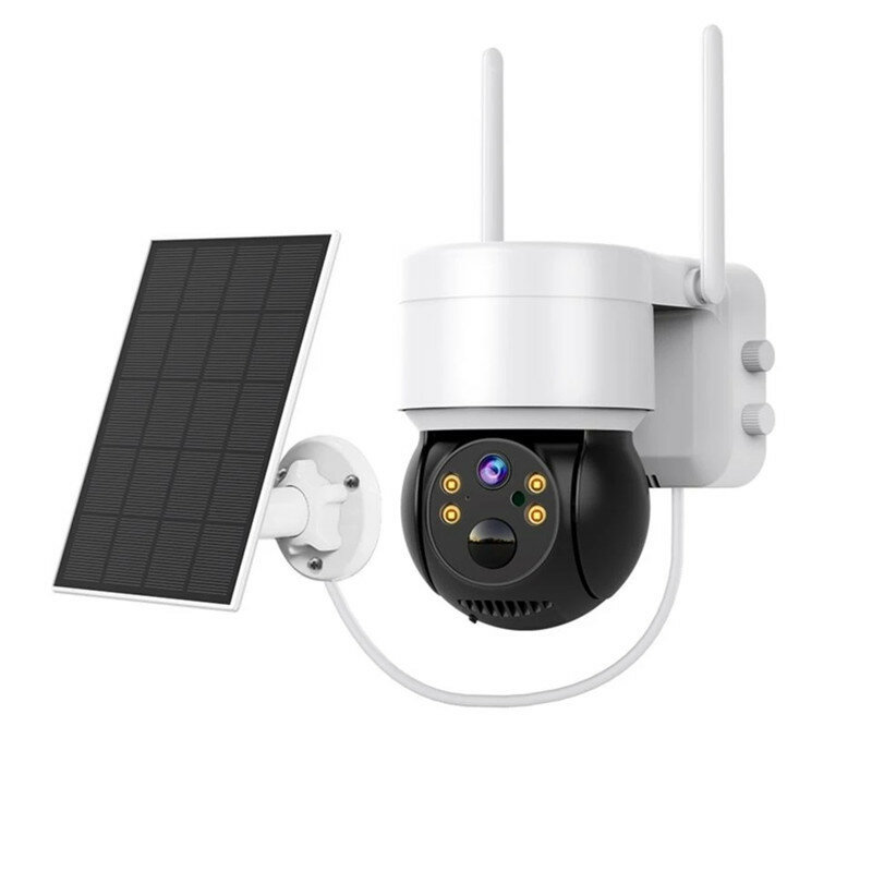 2MP солнечная батарея, наружная водонепроницаемая, беспроводной WiFi, ночное видение, 360° панорамная видеокамера,