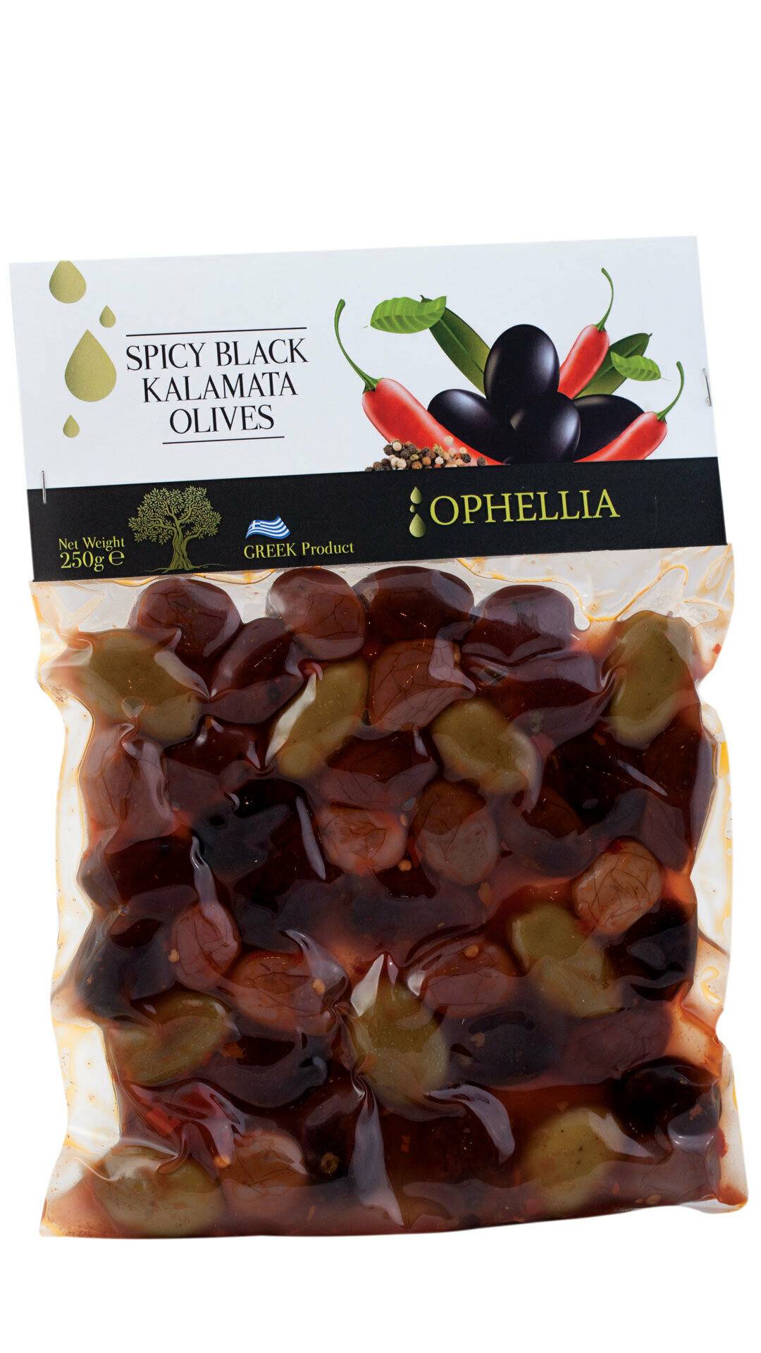 Оливки Ассорти в вакууме со специями 250г. Греция.