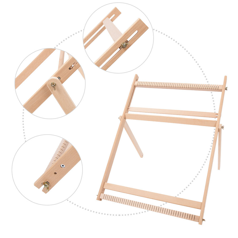 Регулируемая ткацкая рамка, одеяло, шарф из цельного дерева, ткацкий станок «сделай сам», швейная машина