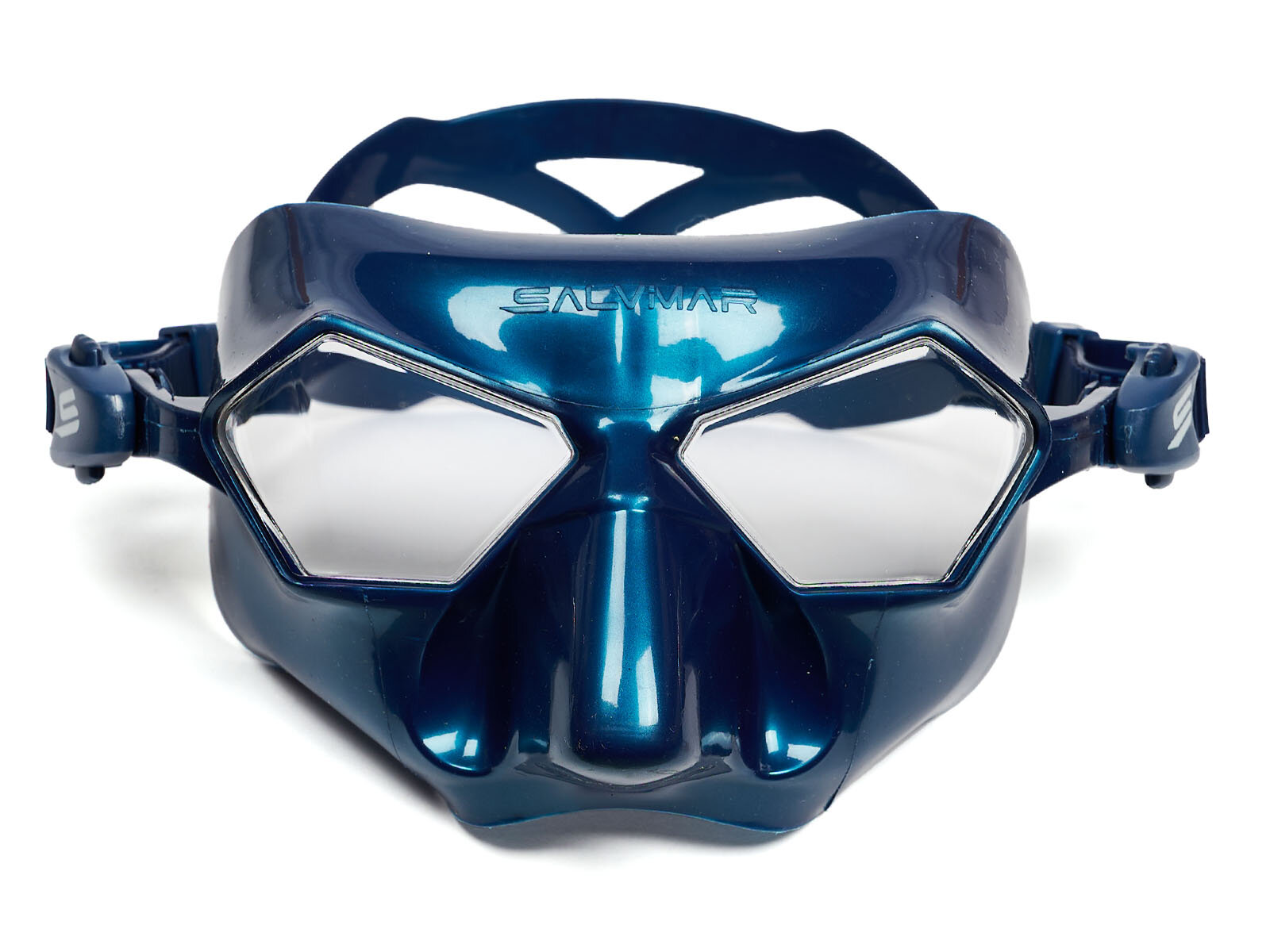 Маска Salvimar INCREDIBILE, голубой силикон/прозрачные линзы