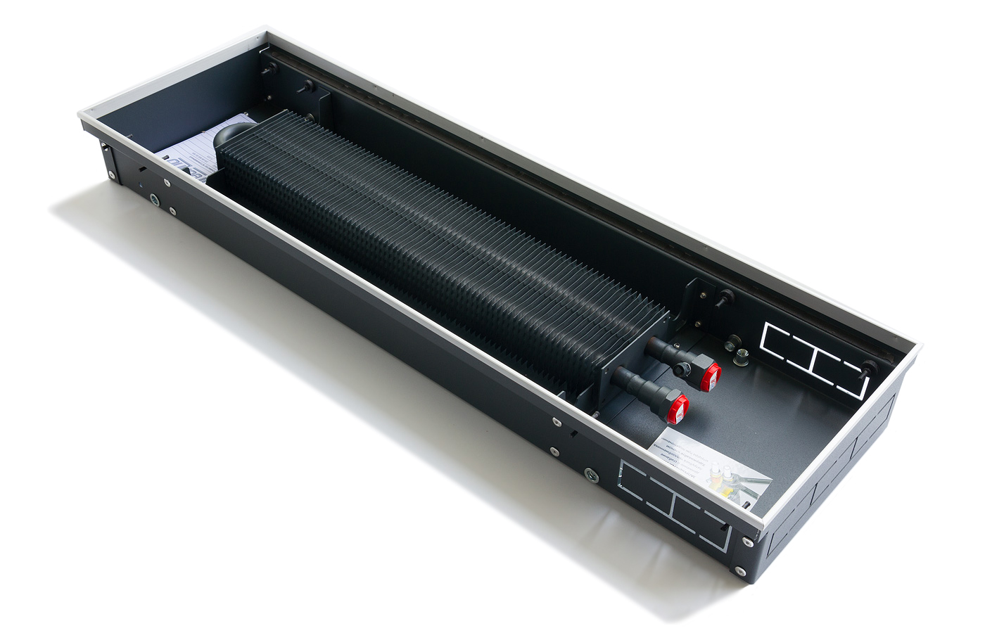 Внутрипольный конвектор Techno Usual KVZ 250/105/1500 с естественной конвекцией