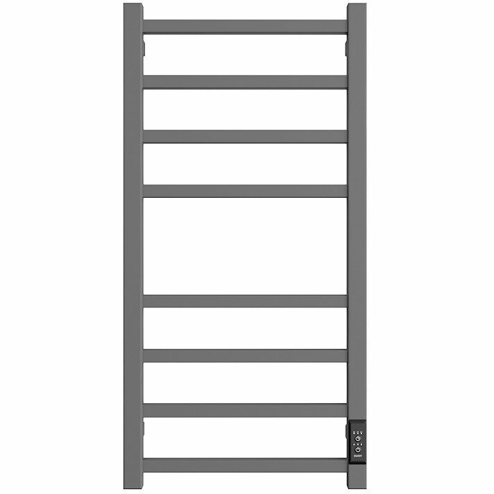 Полотенцесушитель электрический Двин (Dveen) L plaza neo 80х40 см, без полки, К диммер графит