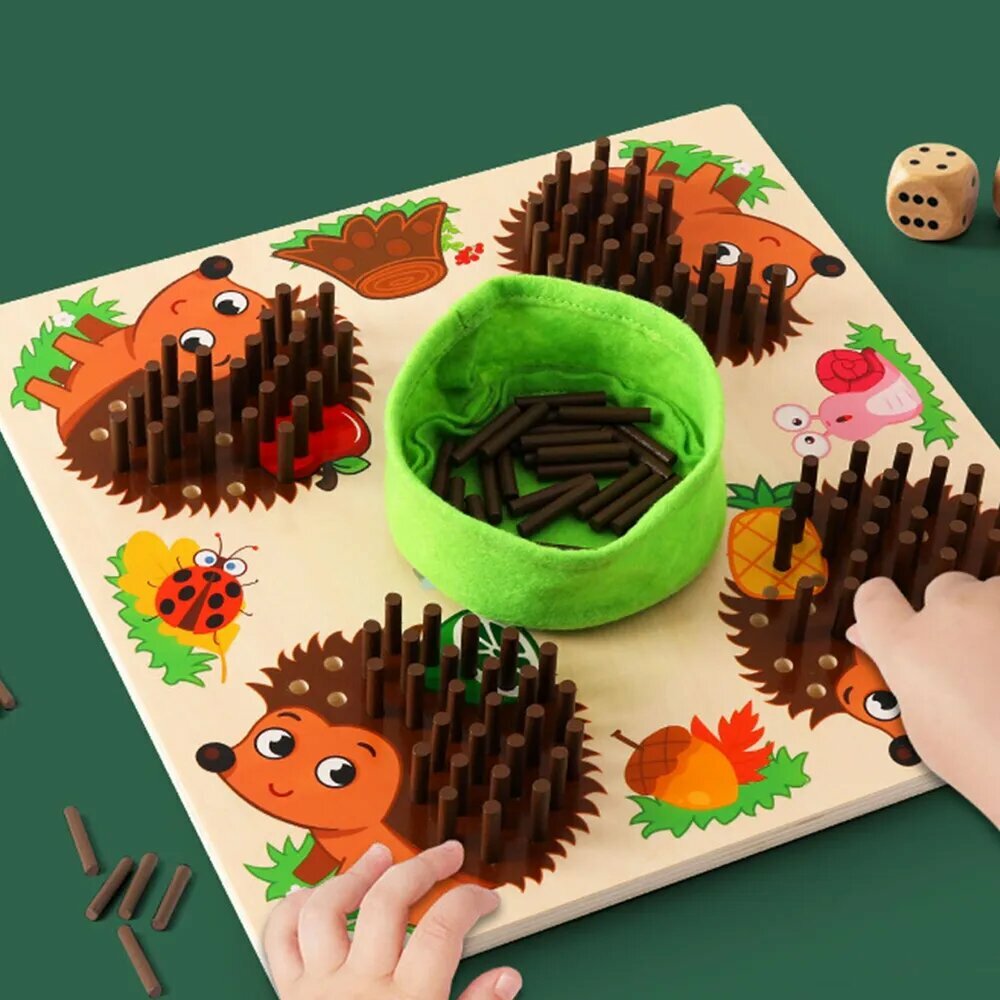 Дошкольное образование образовательная сенсорная интеграция игра с ежиком-палочкой, мелкая моторика рук, сенсорная тренировка, учебные пособия, игрушки