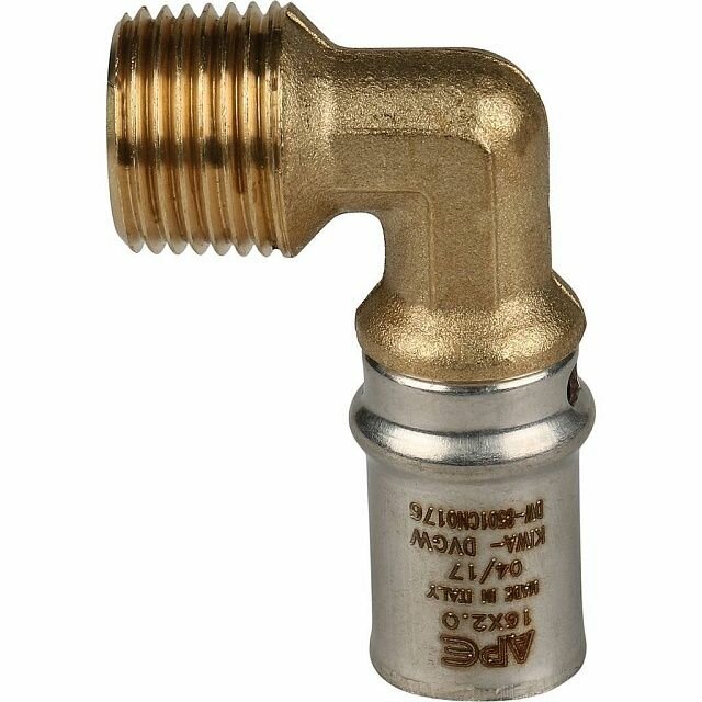 Уголок пресс APE 16x1/2" наружняя резьба италия 3шт