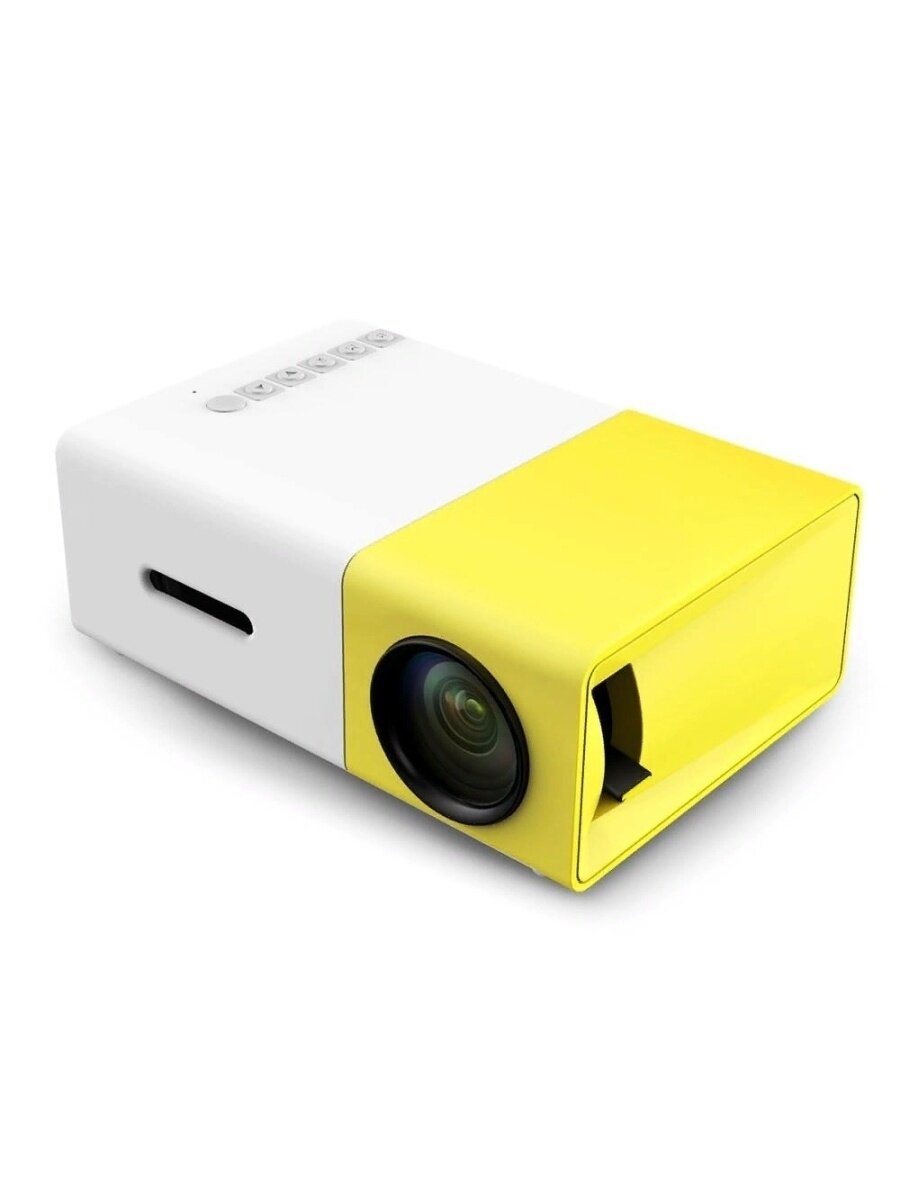 Проектор домашний портативный YG-300 320x240, 800:1, 600 лм, LCD, LED в дом и во двор . домашний кинотеатр