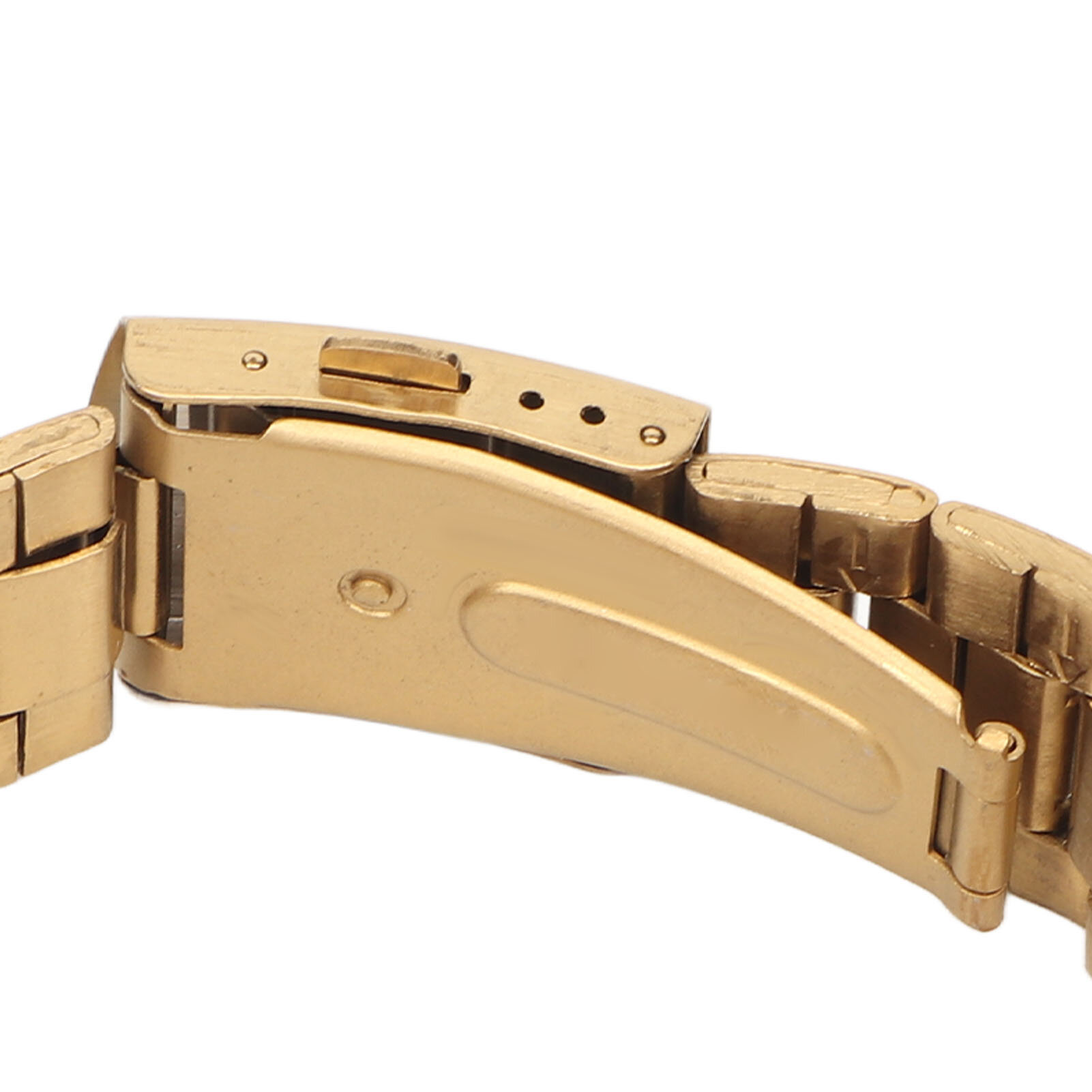 Ремешок для часов из нержавеющей стали, быстросъемный двойной замок, сменная пряжка, металлический ремешок для часов для мужчин и женщин, золотой 22 мм/0,9 дюйма