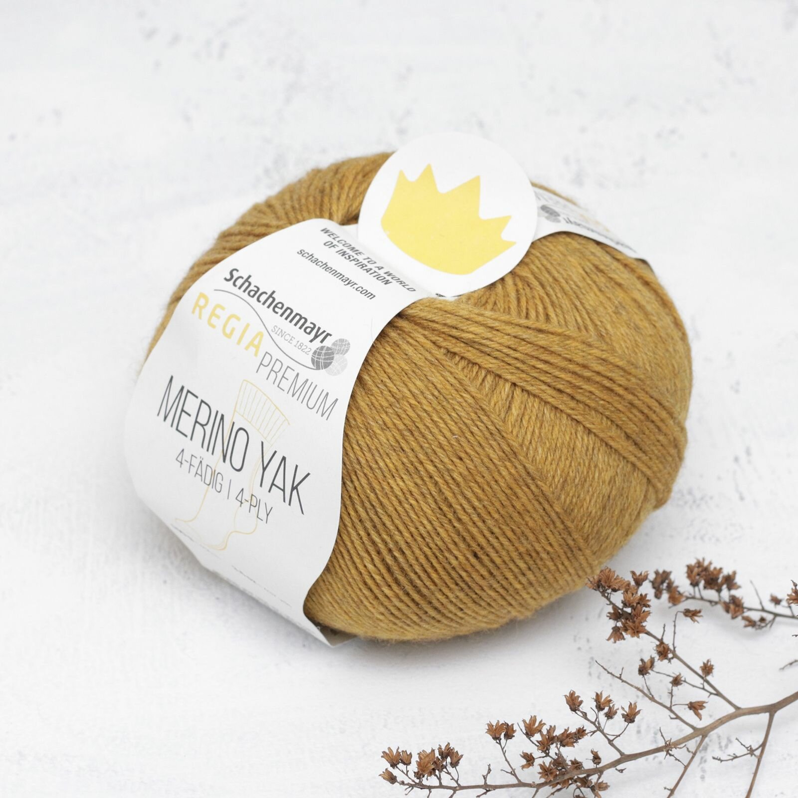 Носочная пряжа Regia Premium Merino Yak (07504 Gold meliert)