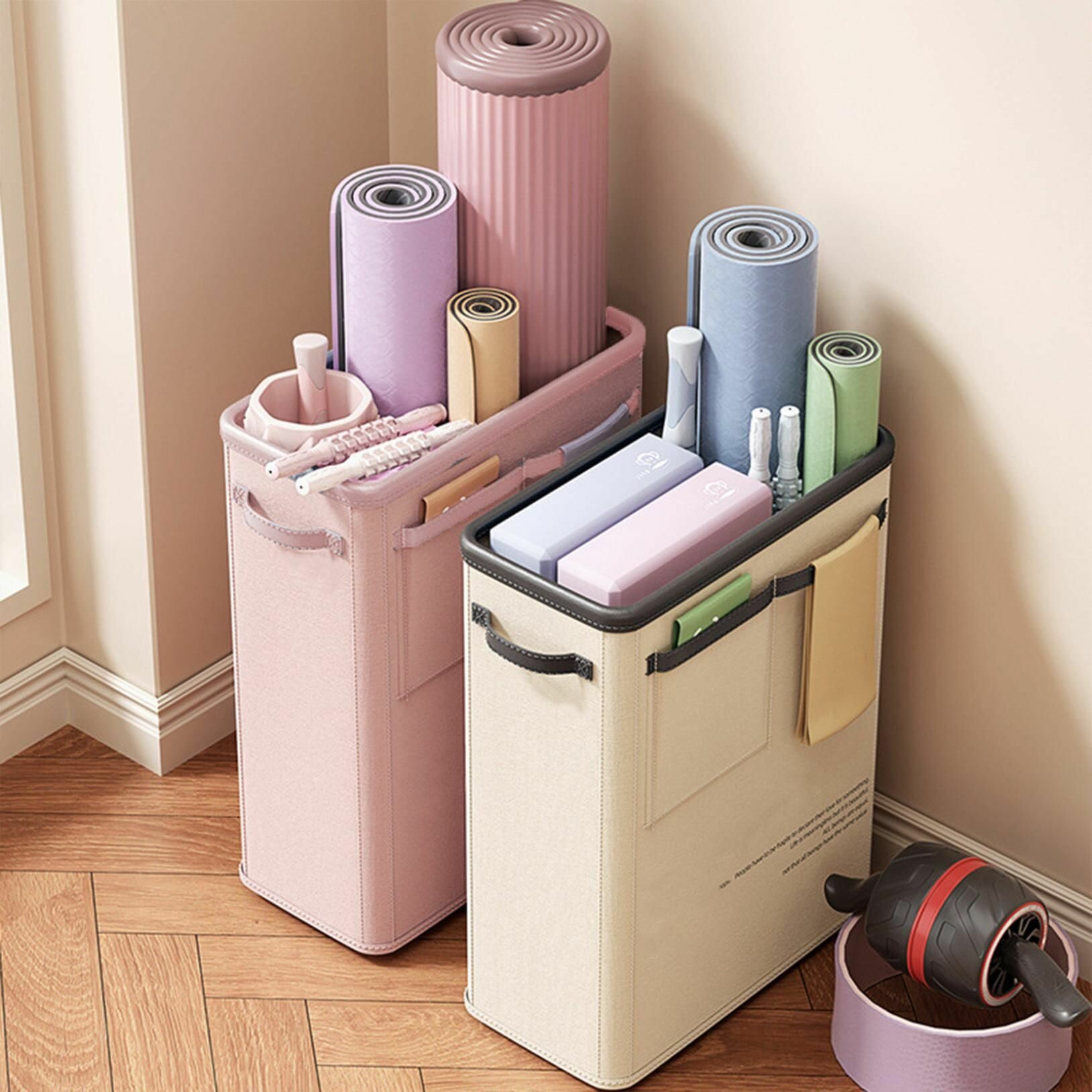 Корзина для хранения коврика для йоги (домашняя, для спортивного инвентаря)