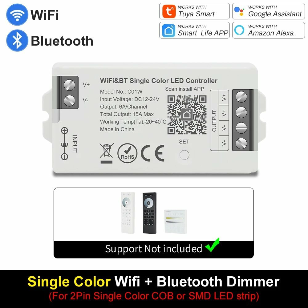 Cooleeon умный светодиодный диммер Tuya Wi-Fi Zigbee Синий, Wifi 1-Color Dimmer