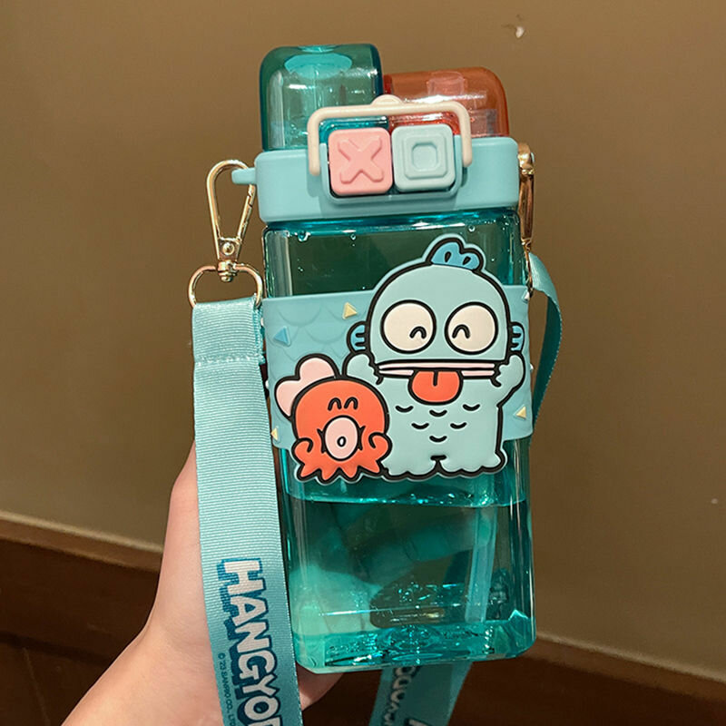 Стакан для воды Sanrio Hello Kitty, летний тритановый милый стаканчик из соломы для девочек и детей в стиле панк, двойной стаканчик для питья, устойчивый к падению