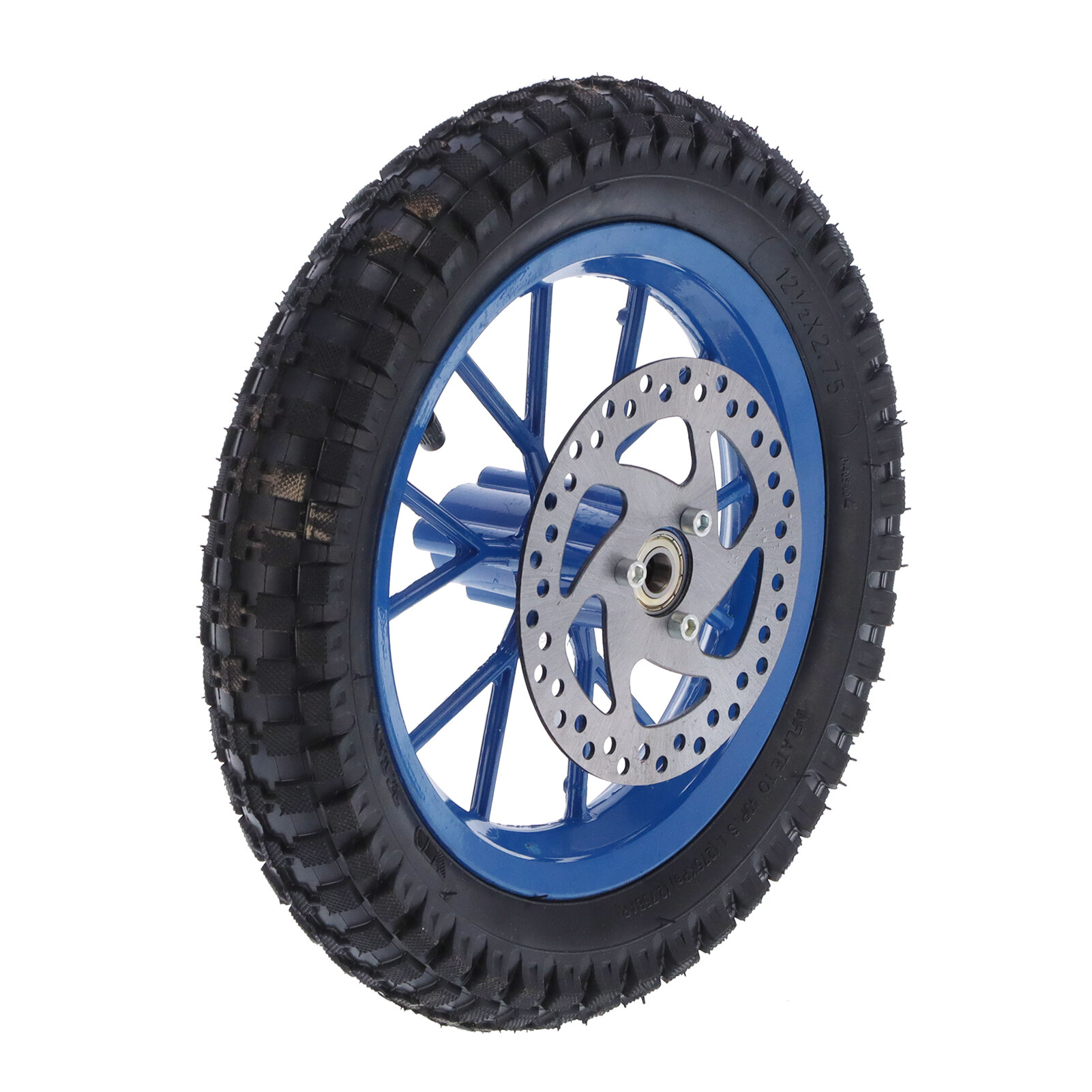 Резиновая Шина Переднего Колеса 12.5x2.75in, Болты Звездочки Дискового Тормоза для 47cc 49cc 2-Тактного Mini Dirt BikeBlue