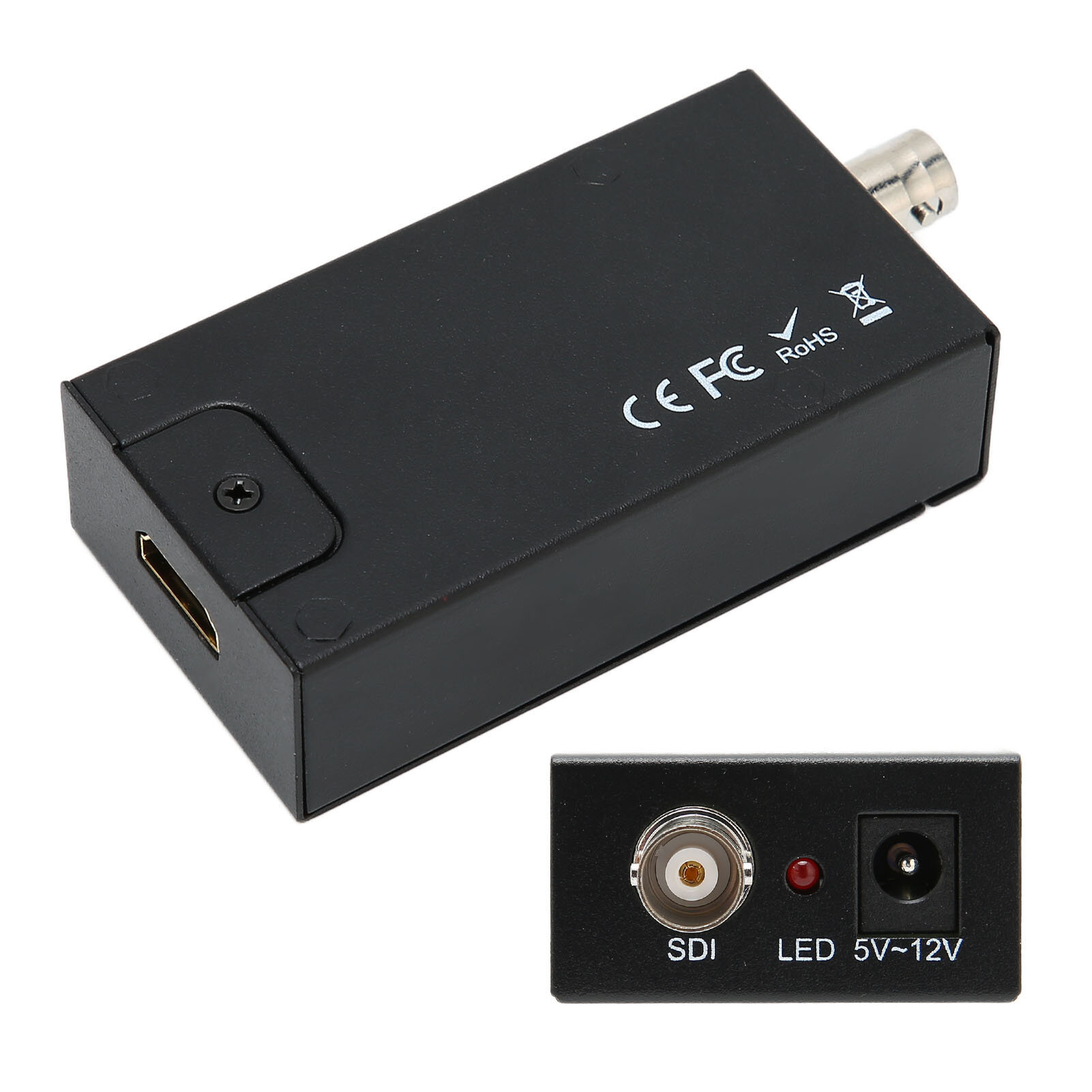 Конвертер HDMI в SDI 1080P SDI HDSDI 3GSDI адаптер для камеры домашнего кинотеатра, материал металл, вход HDMI, выход BNC, скорость передачи SDI 2.970GBIT/S 2.970/1.001GBIT/S, разрешение 480i 576i 720p 50/59.94/60 1080i 50/59.94/60 1080p