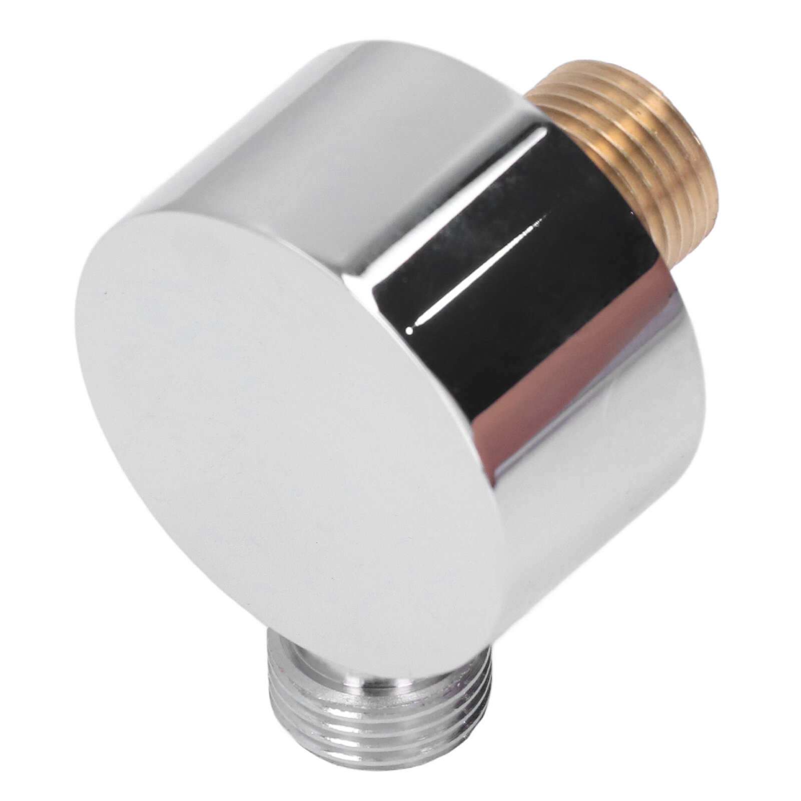 Адаптер для душа Латунная конструкция Хромированный G1/2 Настенный монтаж Простая установка Круглый соединитель для душевого шланга