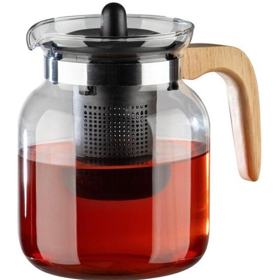 Чайник заварочный Mallony La Caffetteria 1500 мл, с деревянной ручкой (910134)