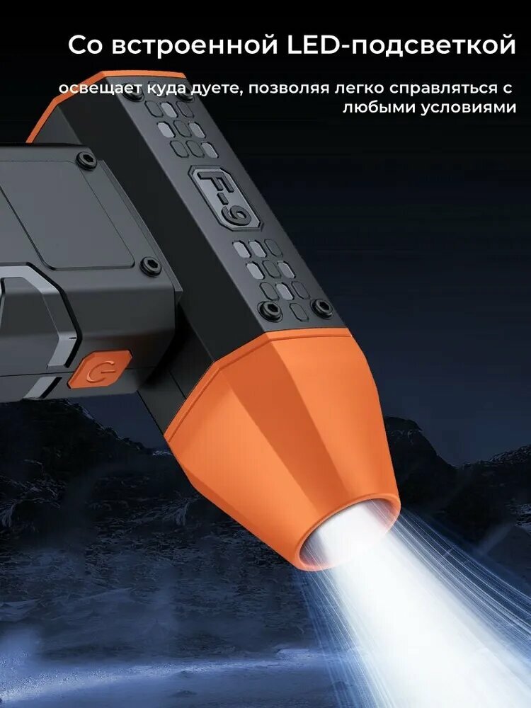 Портативный турбо-вентилятор / ручной воздуходув с цифровым дисплеем, перезаряжаемый, новая модель 2025 года