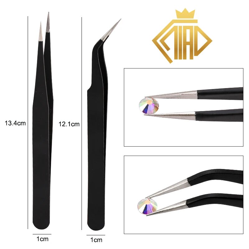 Пинцеты QIAO Black Set для наращивания ресниц