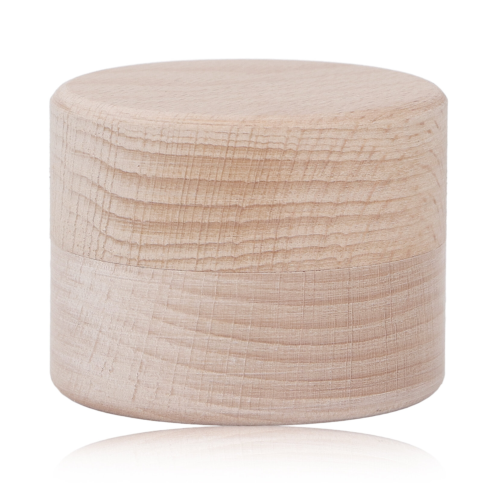 Деревянная шкатулка для колец из натурального бука, круглая, в ретро-стиле. Достаточно вместительная, подходит для хранения колец и сережек.